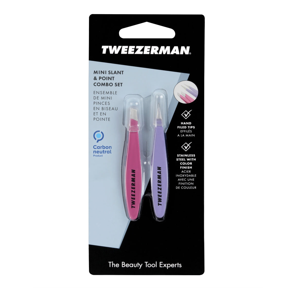 Tweezerman - Mini Kit Pinza Inclinada + Pinza en Punta – LA'MAQUILLADORA